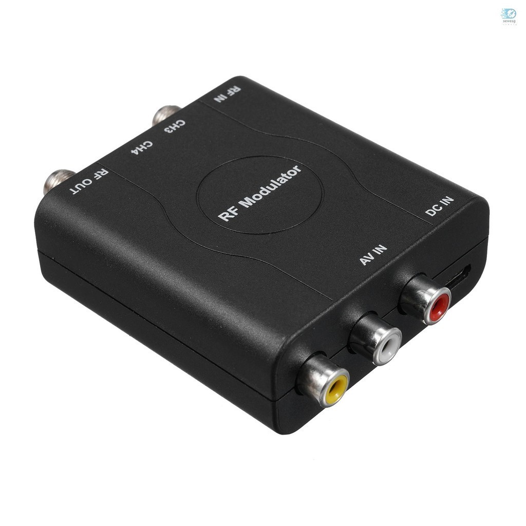 RF Modulator AV to RF Converter NTSC CH3/CH4 Channels Video Input ...