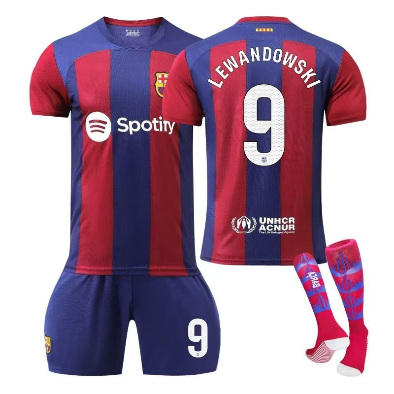 【Uhome】23-24 Kids & Adults Soccer Jersey Barcelona Home NO. 6 GAVI No ...