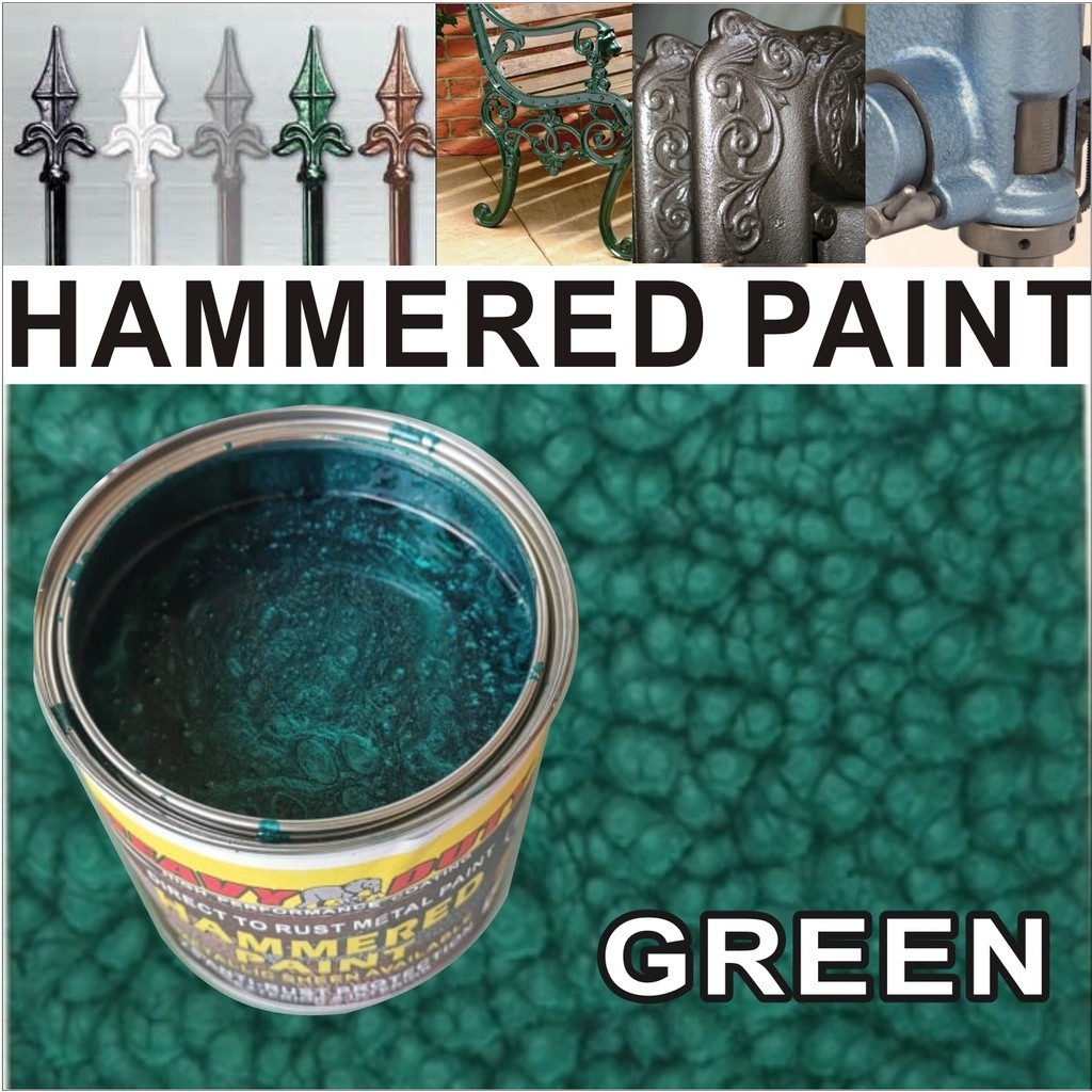GREEN 5L ( 5LITER ) HAMMERED PAINT ( METALLIC PAINT HEAVY DUTY ...