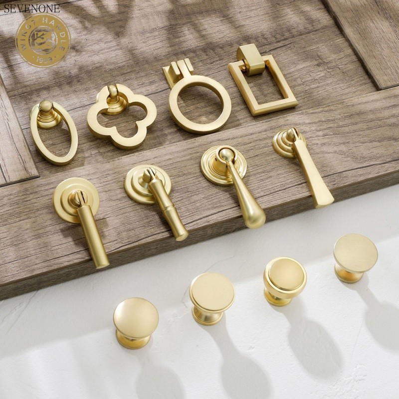 【High Quality】Simple Gold Drawer Handle And Knob Modern Cabinet Handle ...