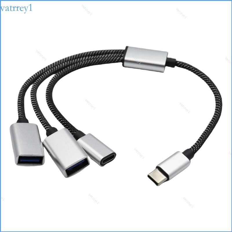 VAT1 USB C Splitter Cable USB C 1 Male to 3 Female Extension Cord ...