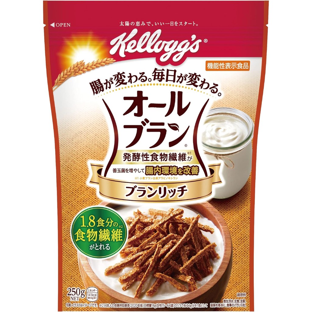 【Directly from Japan】Kellogg's All Bran Bran Rich 250g x 6 bags Wheat ...