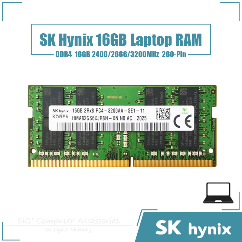 SK Hynix 16GB DDR4 2400MHz 2666MHz 3200MHz Laptop RAM Memory Voltage 1 ...