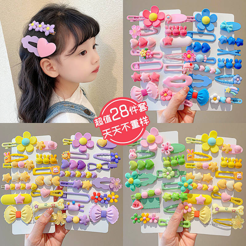 【Happy Life】 Dopamine Children Barrettes Girl Bangs Baby Cute Cartoon ...