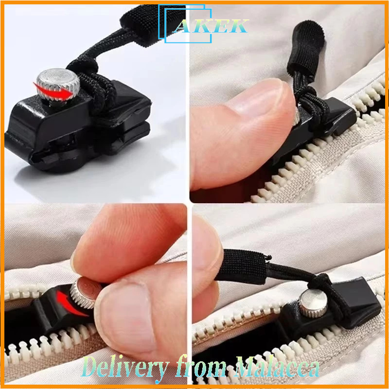 3 Saiz, Universal Zipper Repairer Penggantian Zip Puller Lock Zipper ...