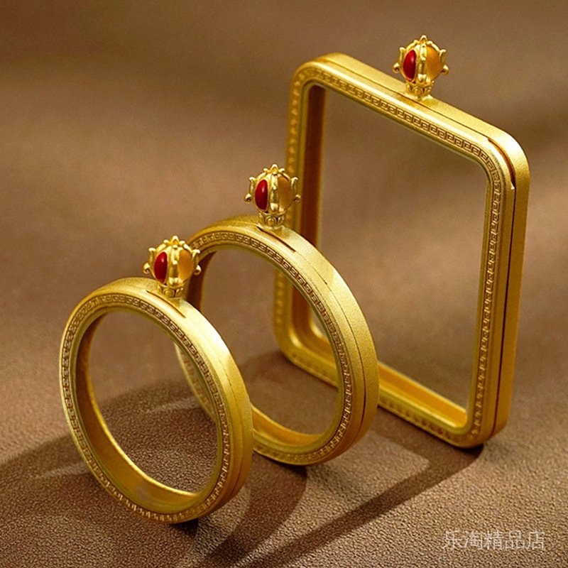 嘎乌盒/空盒子 Gawu Box/Empty Box唐卡盒金银色可换图案金刚杵吊坠项坠DIY配饰藏风唐卡盒不掉色 | Shopee Singapore