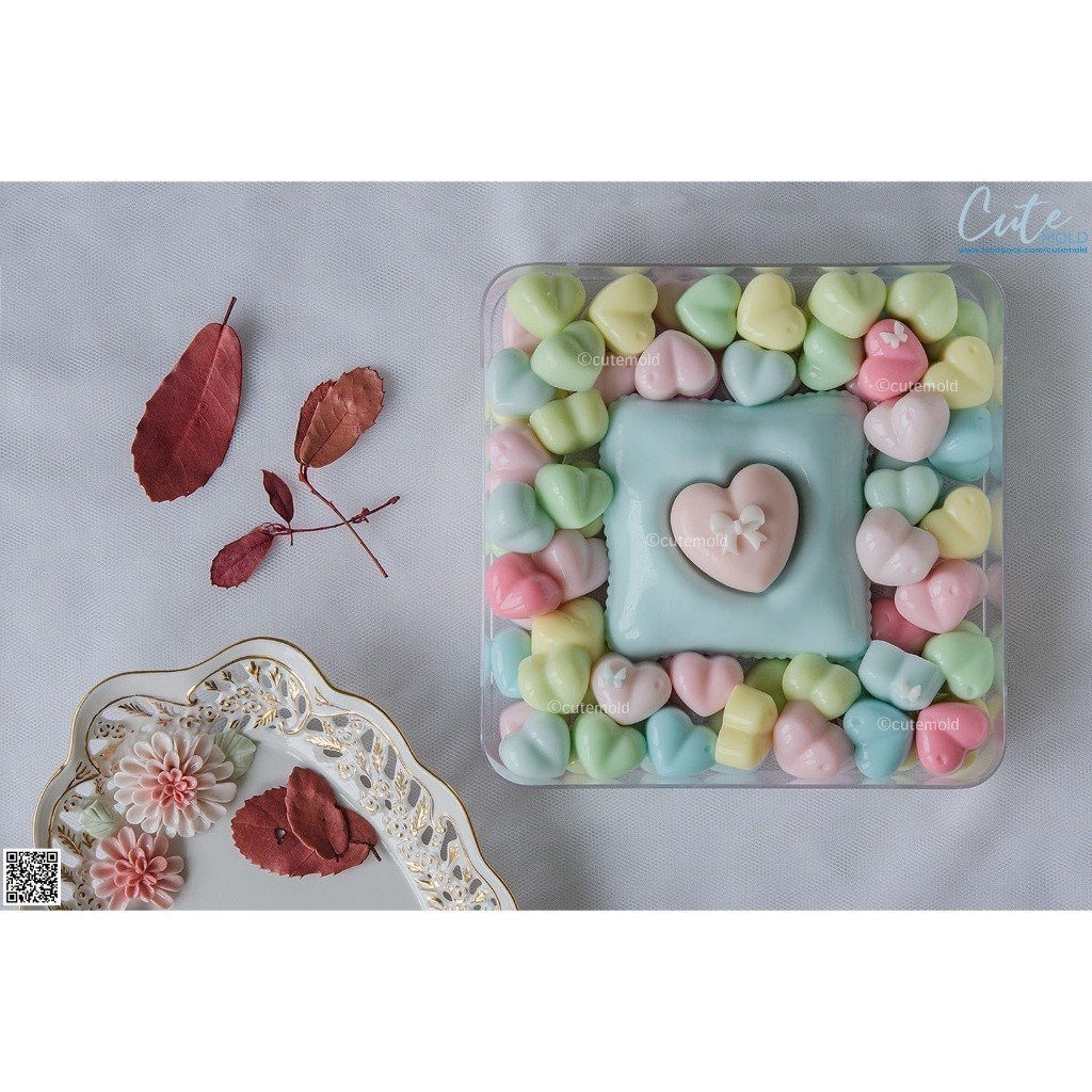 // Silicone Mold Valentine's Day Heart Set Pillow + Fat 15 Holes ...