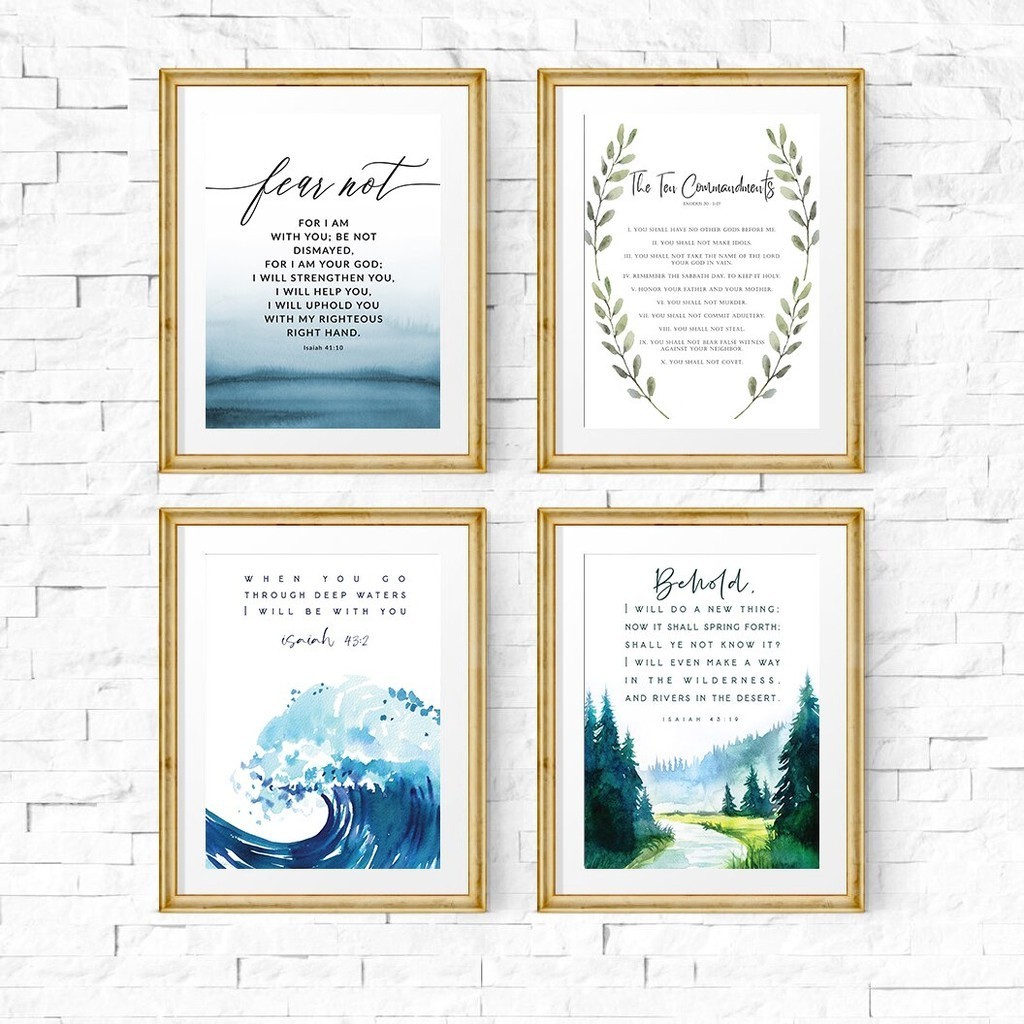 Isaiah Scripture Wall Art Prints Old Testament Watercolor Bible Verse ...