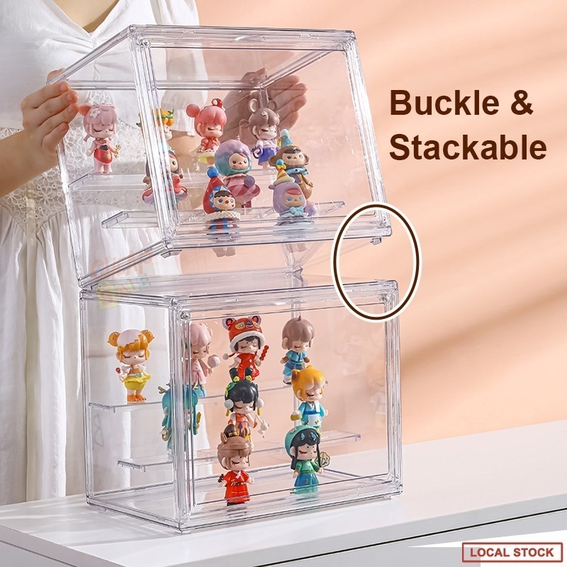 Acrylic Popmart Display Box Figurine Display Case Transparent Box ...