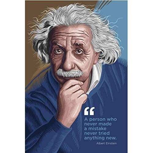Albert Einstein Inspirational and Motivational Quote Poster Size x Home ...
