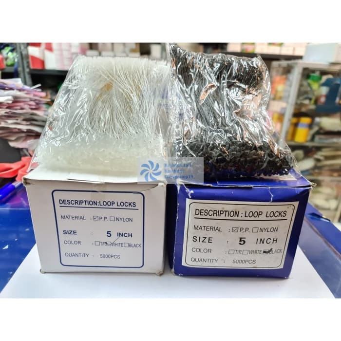 1 Box 5" Loop Pin / String Pin / Lock Pin 5 Inch (5000 pcs) - White RJT ...