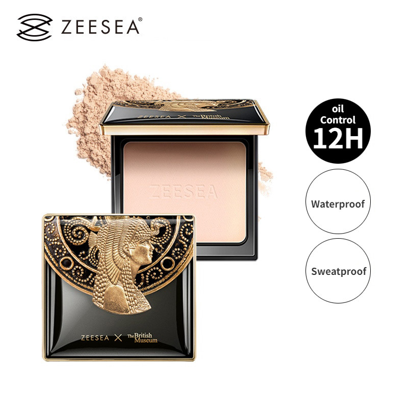 ZEESEA Face Powder Oil Control Waterproof Compact Pressed Powder Foundation Long Lasting Makeup ...