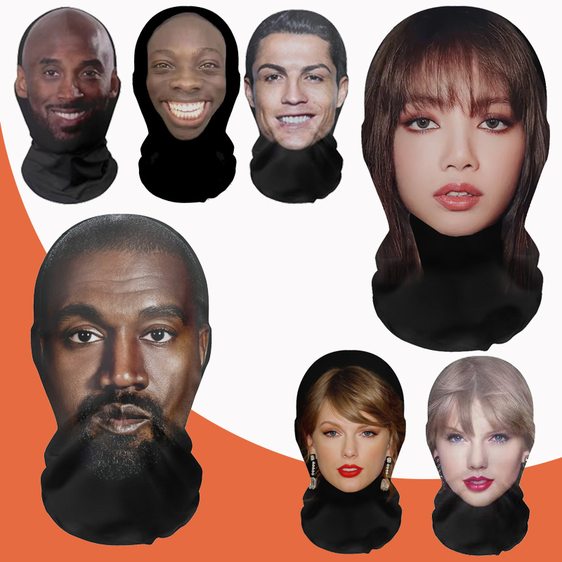 Hip-hop Celebrity CR7 Messi Taylor Swift Mask Full Face Visiable ...