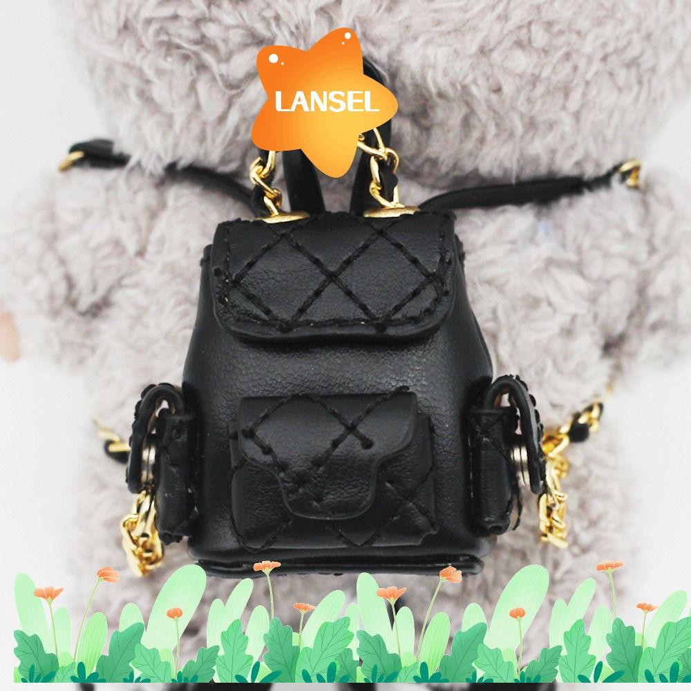 LANSEL Labubu PU Leather Bag, PU Leather White Black Plush Labubu Doll ...