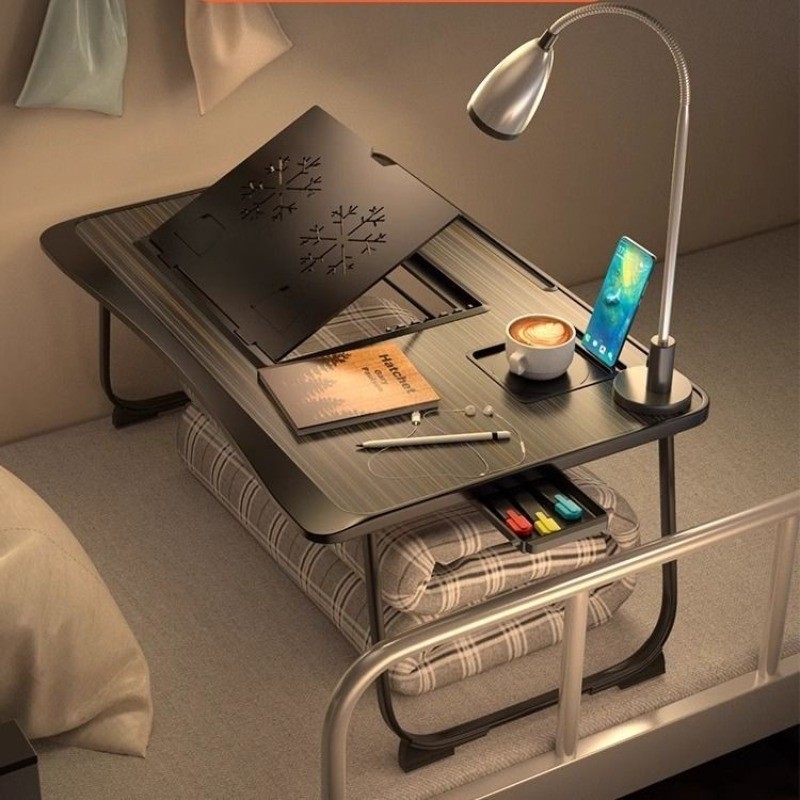 Bed Small table Dormitory bunk Computer table Lazy table Bedroom ...