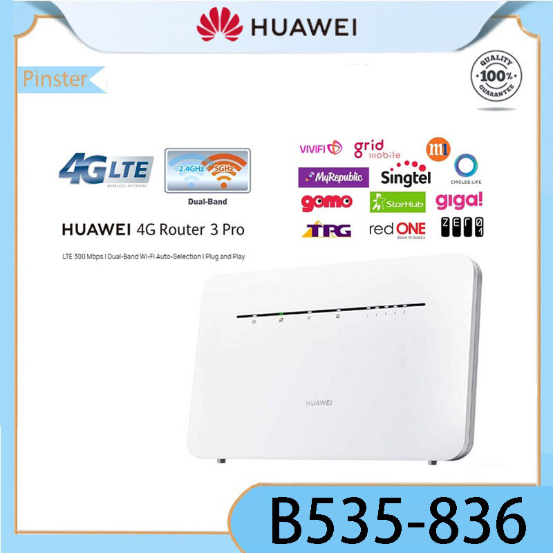 Huawei B535-836 Dual-Band 4G/5G CPE WiFi 2.4GHz & 5GHz Hotspot Sim Card Router with 4 Gigabit ...
