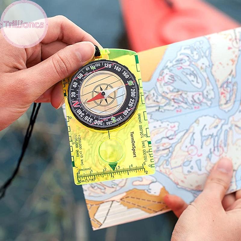 Trillionca Waterproof Compass Outdoor Gadget Navigation Hiking Compass ...