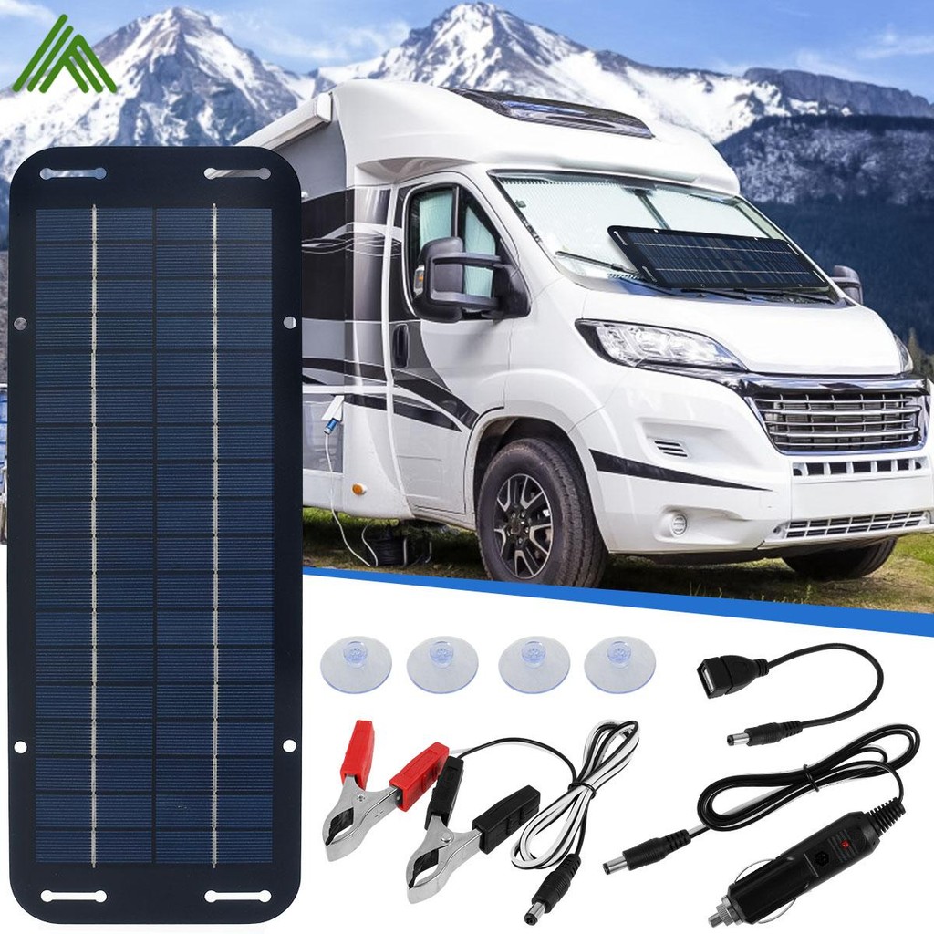 12V Solar Panel Kit IP65 Waterproof Solar Trickle Charger Portable ...