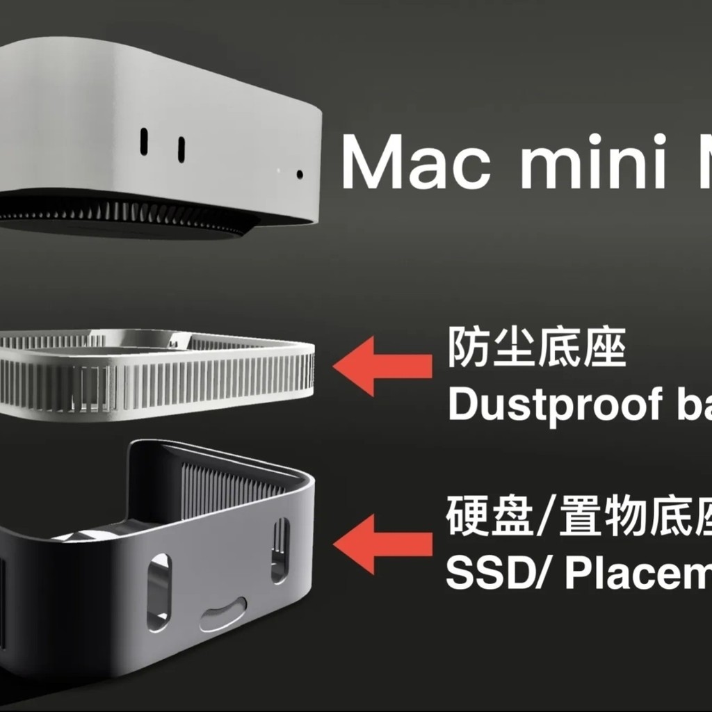 New Product Mac mini M4 Hard Drive Enclosure Premium Dustproof Base ...
