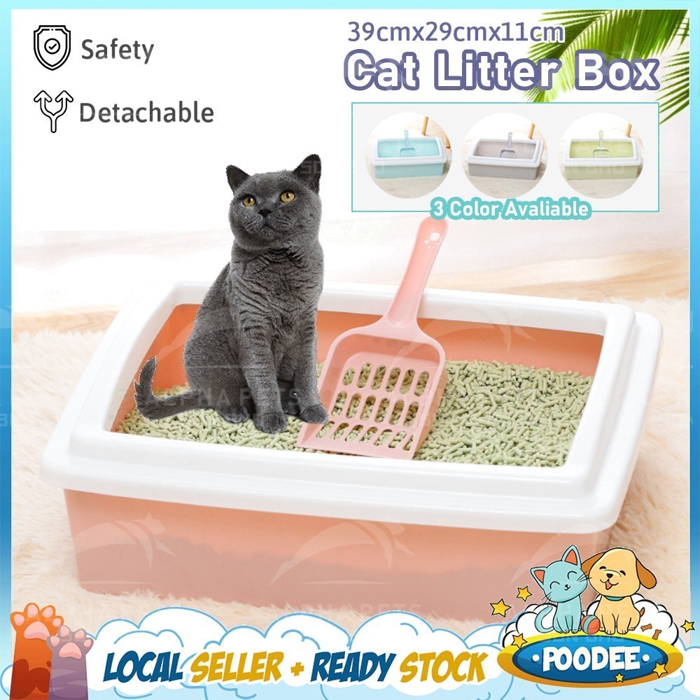 POODEE Pets Malaysia Rectangle European Style Cat Litter Box Cat Litter ...