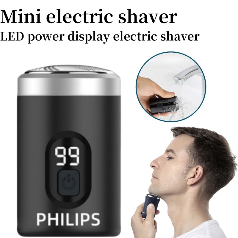 Mini electric shaver LED power display electric shaver easy quick clean ...