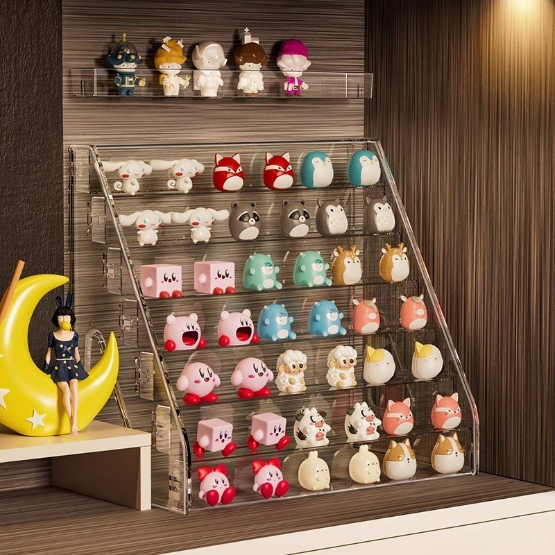 New Cute Grain Display Box Acrylic Pop Mart Blind Box Hand-Made Storage ...