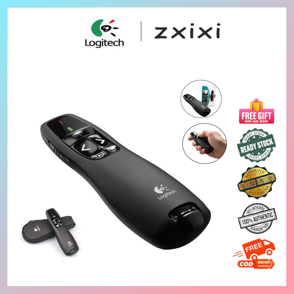 R400 Wireless Presenter Red Laser Pointer 2.4GHz Remote Control PPT USB ...