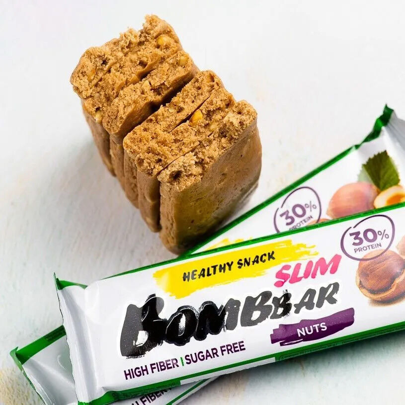BOMBBAR Halal Protein Bar 1 - 10 Pack, Weight Management, Slim High ...