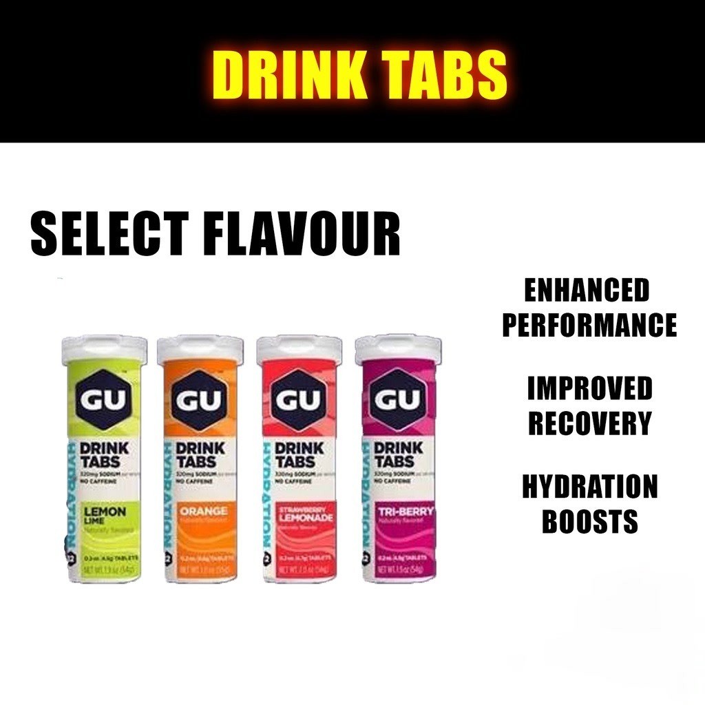 GU Hydration Drink Tabs 2 Tubes (Select Flavour) | Shopee Singapore