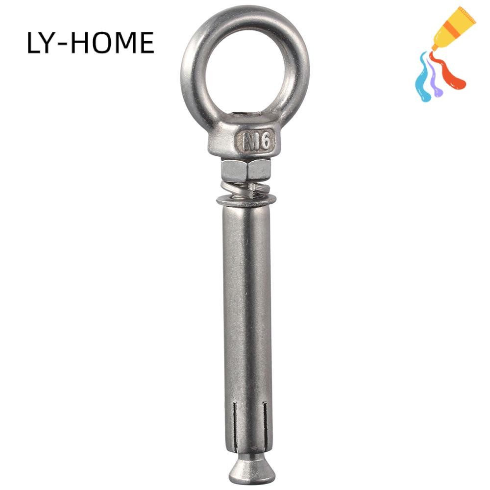 LY 1/5Pcs Expansion Anchor Eyebolt, Silver M6x70mm Ring Lifting ...