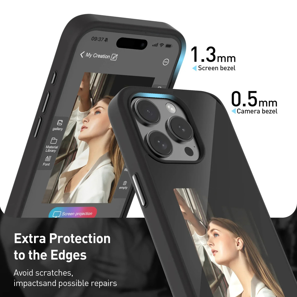 Smart NFC screen projection AI 16 phone case For iphone 16 15 14 13 Pro ...