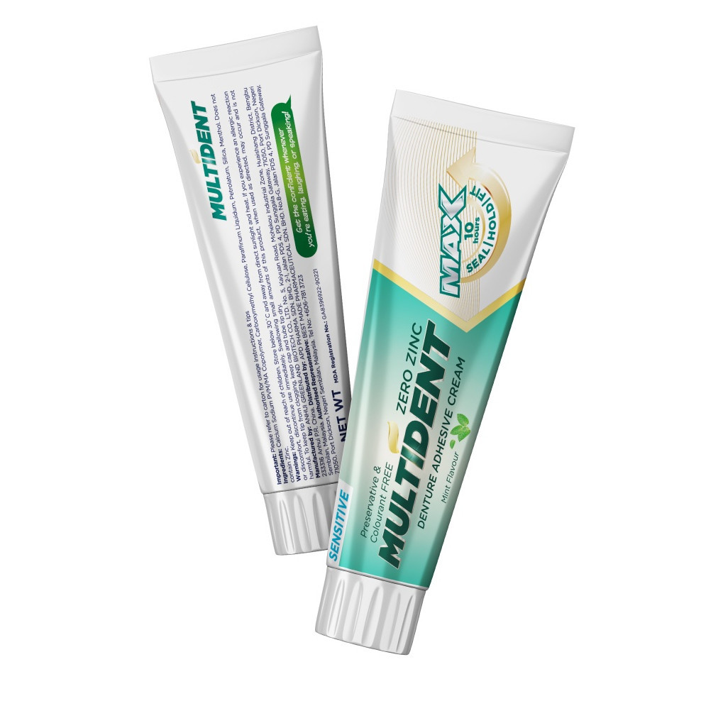 MULTIDENT DENTURE ADHESIVE CREAM 60G (SENSITIVE) (EXP: 08/2026 ...