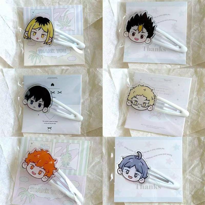 6Pcs/Set Anime Haikyuu Hair Clips for Girls Clip Pins BB Hairpins ...