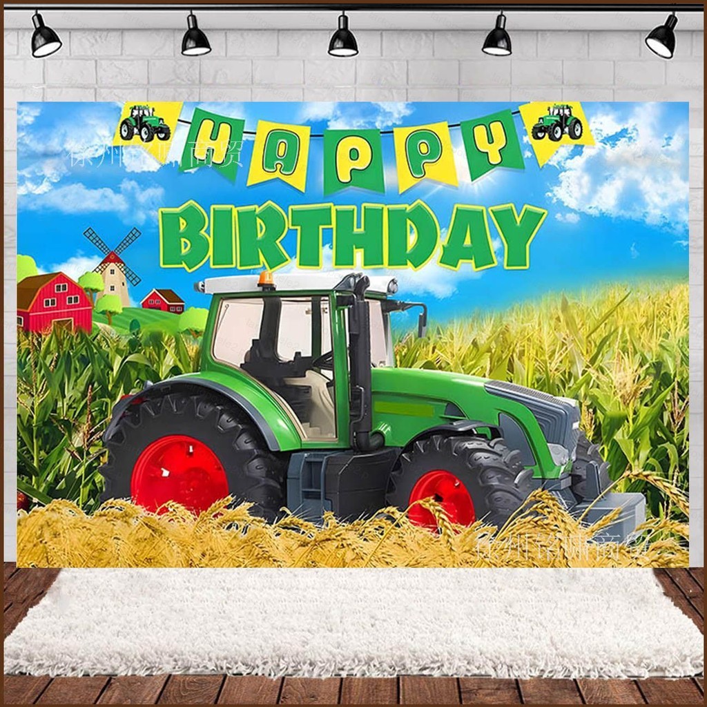 Kira Agricultural tractors Theme decoration Celebrate Party Photo ...