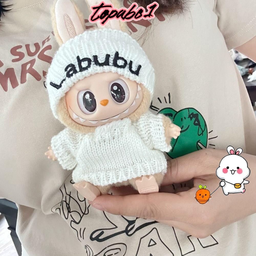 TOPABC1 Labubu Skirt, Sit and Party Cartoon Labubu Doll Clothes, Kawaii ...