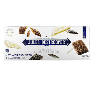Jules Destrooper, Chocolate Thins Cookies, 3.5 oz (100 g) | Shopee ...