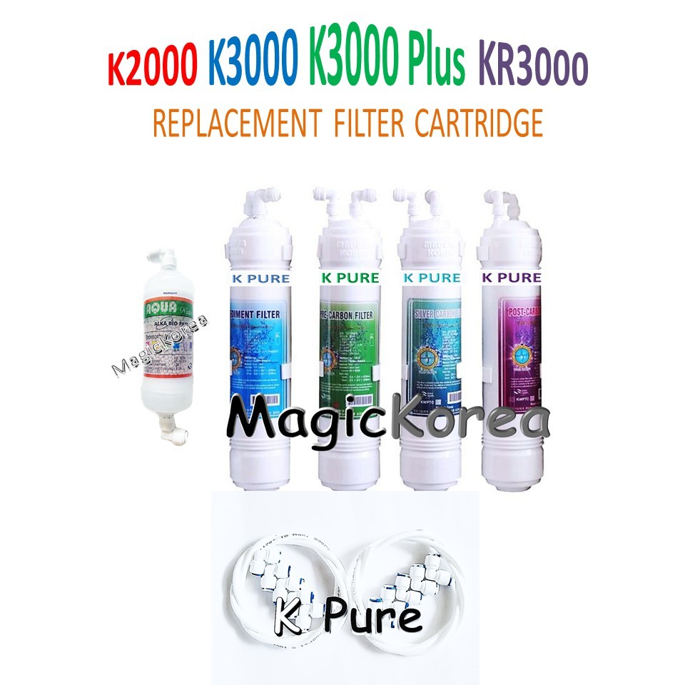 K2000 K3000 KR3000 Plus Korea Filter Complete 6 Stage Cartridge Water ...