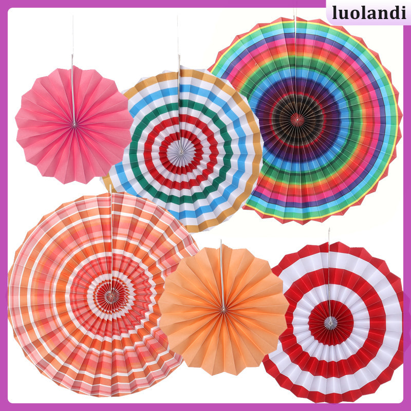 Celebration Paper Fan Fiesta Fans Round Garlands Decorate | Shopee ...