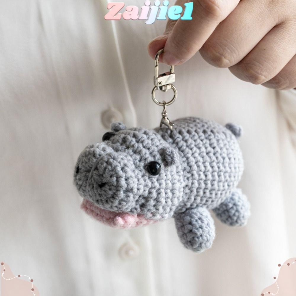 ZAIJIE1 Moo Deng Plush, Hippo Pendant Portable Angry Baby Hippo Doll ...