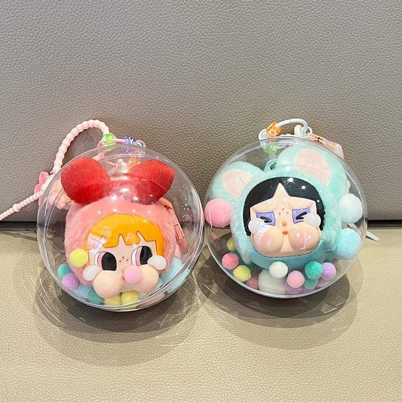 10cm Acrylic Ball The Powerpuff Girls Crying Baby Doll Bag With ...