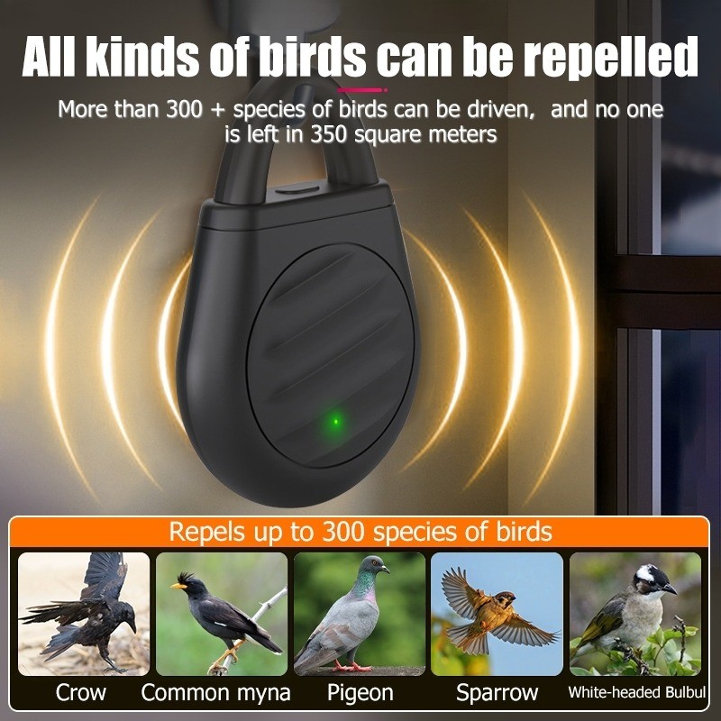 Bird repellent ultrasonic drive away birds Bird Repellent Device Pest ...