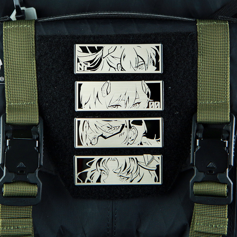 EVA Evangelion Velcro Ling Polly Laser Metal Badge Asuka Identification ...