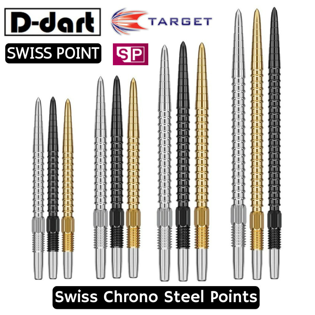 TARGET Dart Point - SWISS CHRONO POINT BLACK/GOLD/SILVER REPLACEMENT ...