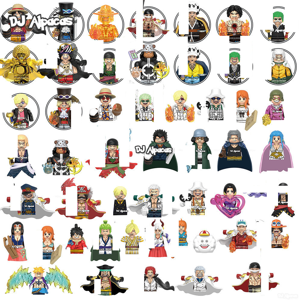 OP Luffy Ace Kohza Tesoro Building Blocks Usopp Figures Zoro Toy ...