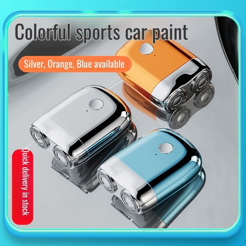 German Quality Portable Rotary Double Ring Electric Shaver Razor Travel ...