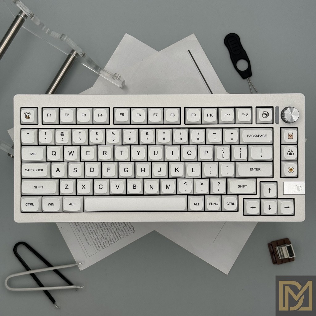 [LOCAL STOCK] White Keycap PBT XDA Profile Dye Sub Keycaps 124pcs For ...
