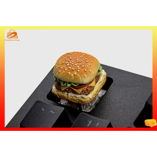 Burger fries keycaps, custom mechanical keyboards, creative keycaps ...