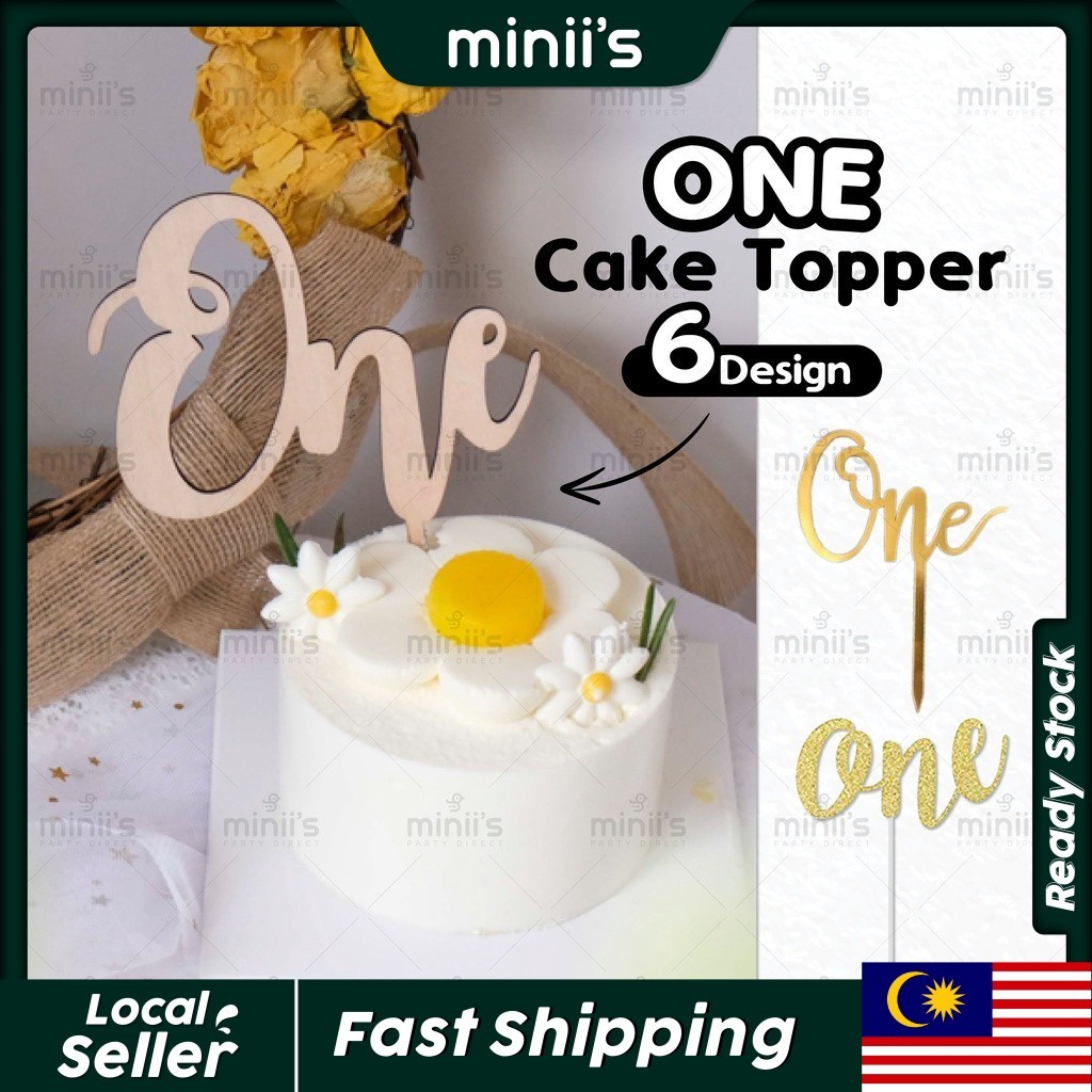 MINIIS PARTY 1st Birthday Cake Topper Cake Decoration One Number Cake ...