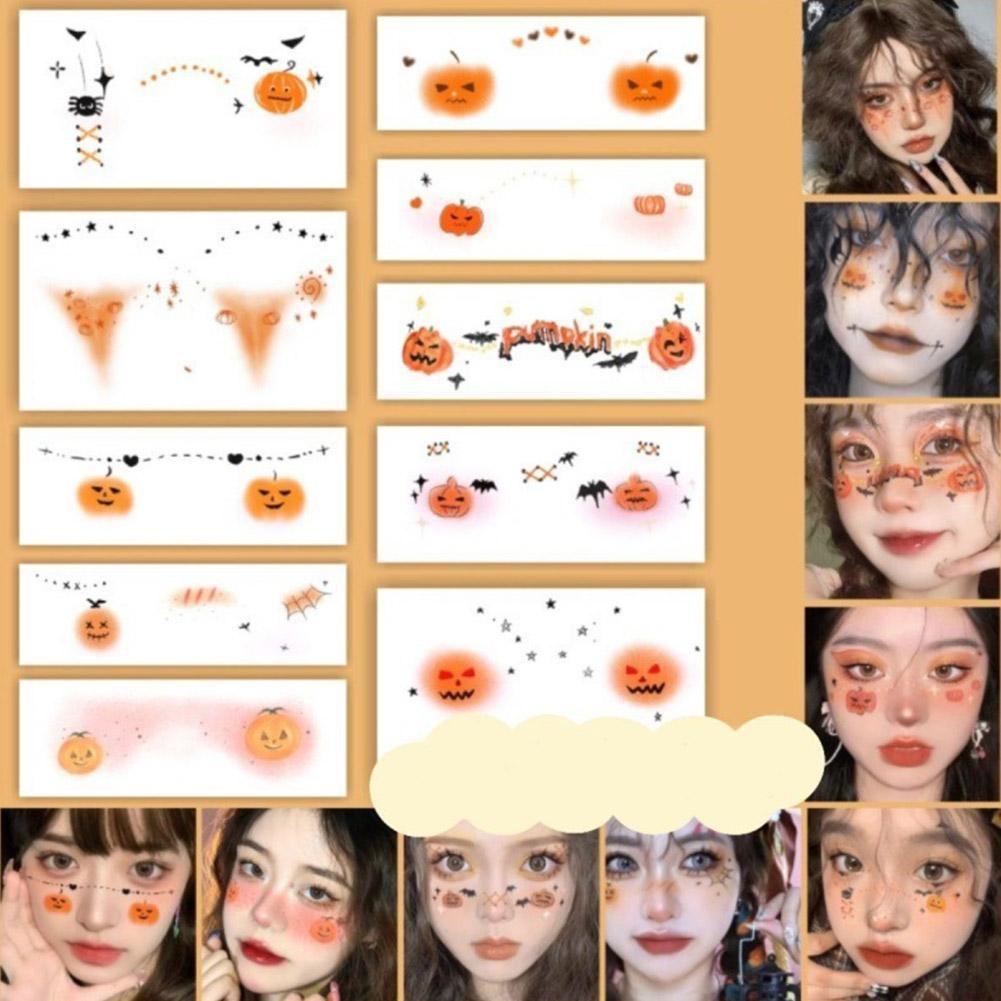 Halloween Fake Tattoo Face Sticker Spider Scar Tattoo Realistic Scar ...