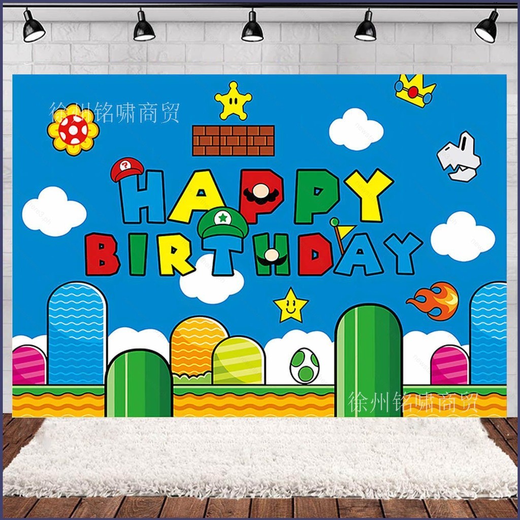 YE Super Mario Game theme background decoration party Photo Photography ...